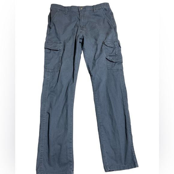 Wrangler | Pants | Wrangler Mens Gray Flat Front Regular Taper Cargo ...